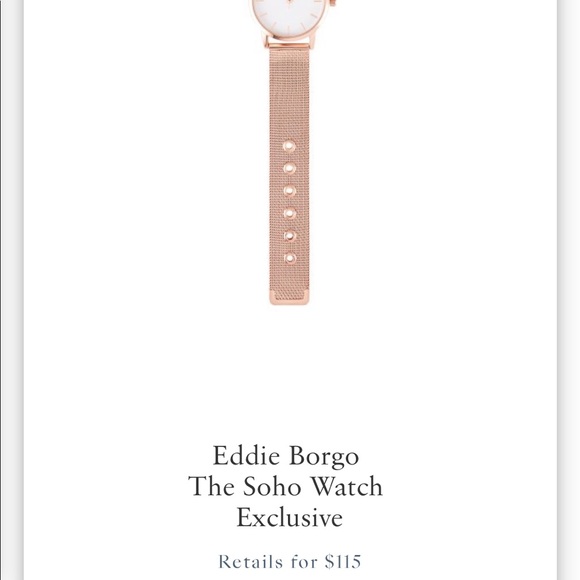 Eddie Borgo | Jewelry | Nwt Eddie Borgo Rose Gold The Soho Watch | Poshmark